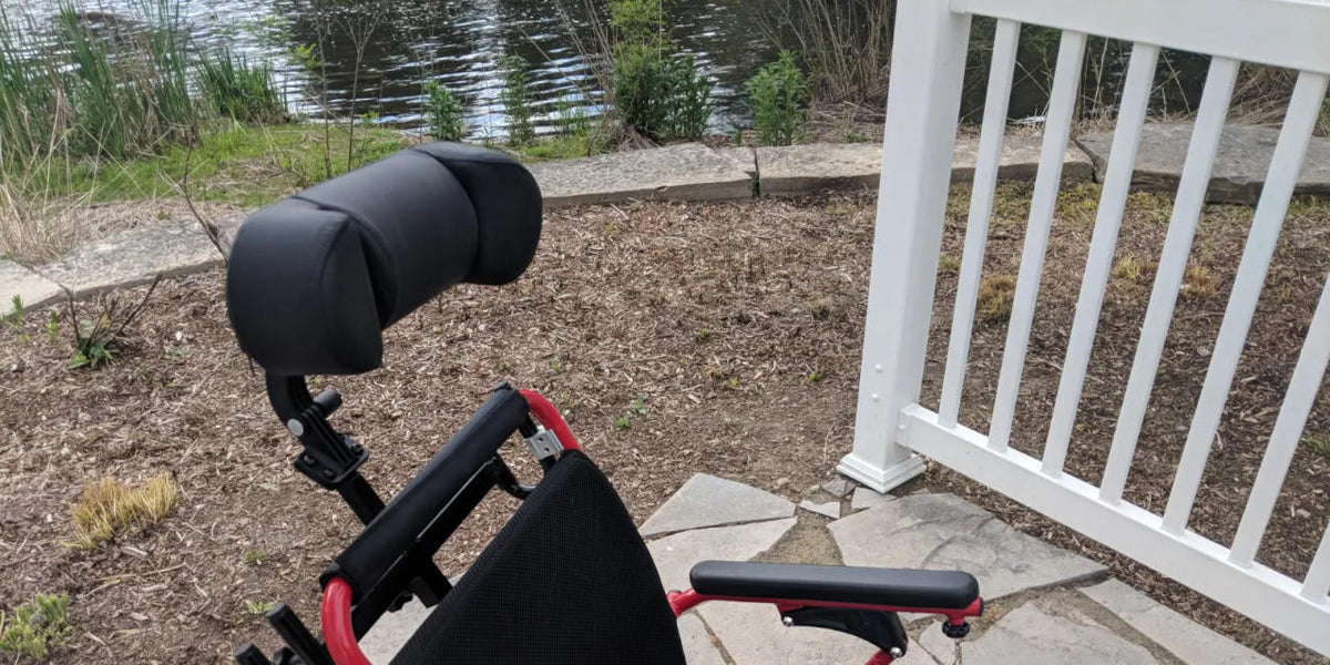 Folding Power Wheelchair Headrest (Air Hawk/Eagle/Electra/Falcon/Phoen ...